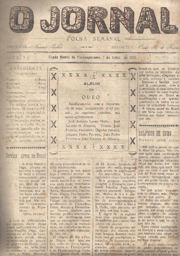 O Jornal - 01 de Junho de 1919 - Jornal O Expresso